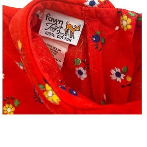 Vintage | Dresses | Vintage Fawn Togs Baby Doll Dress Skirt Floral Red ...
